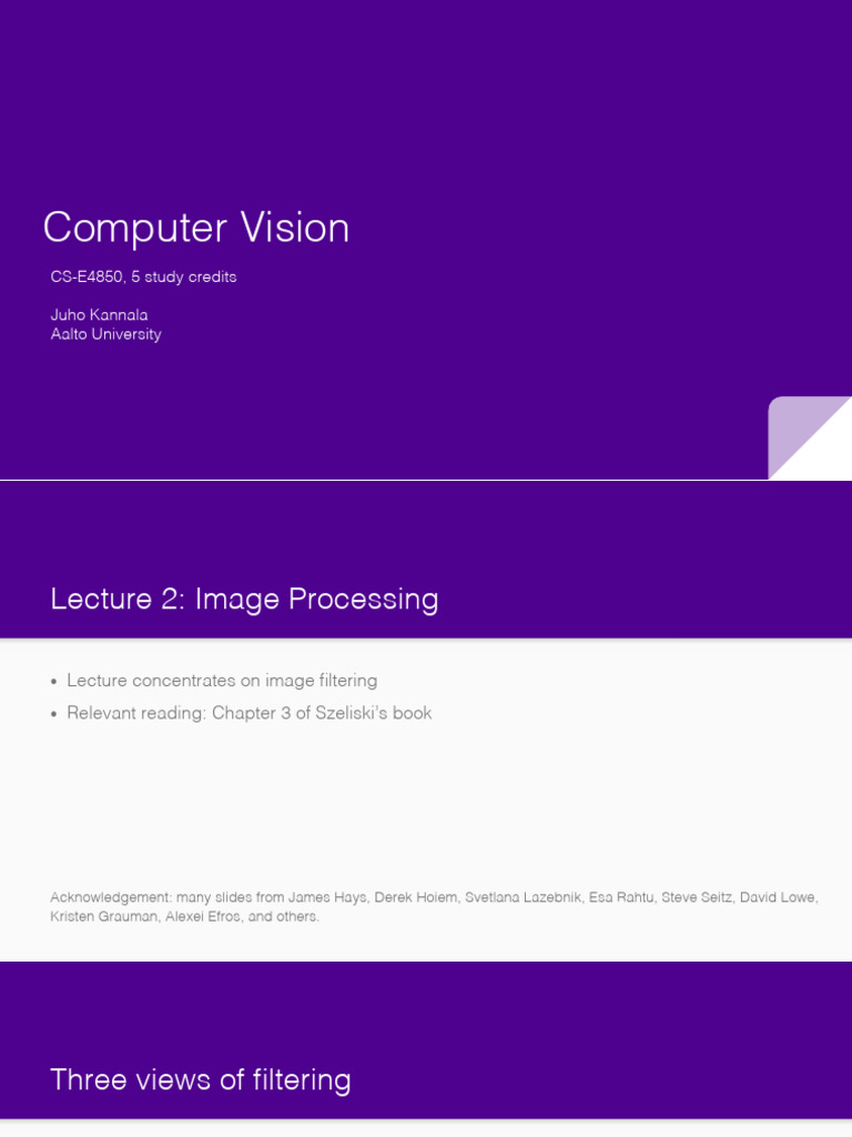 Lecture 02 | PDF | Fourier Transform | Convolution