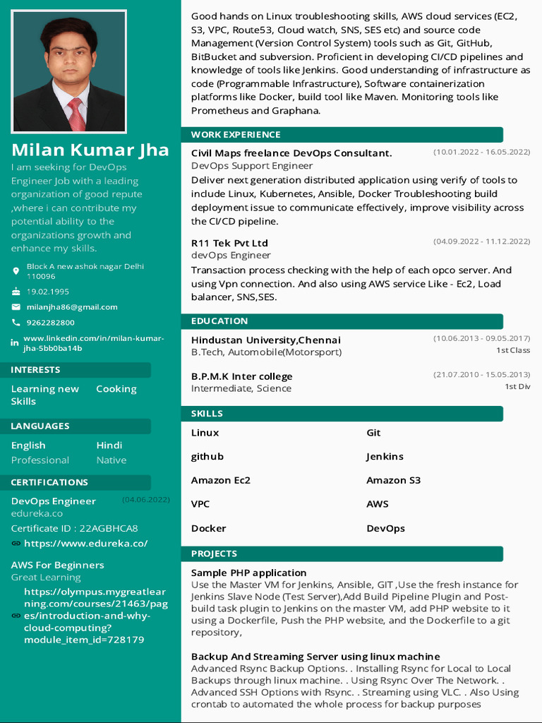 Milan DevOps..1 | PDF | Amazon Web Services | Systems Engineering