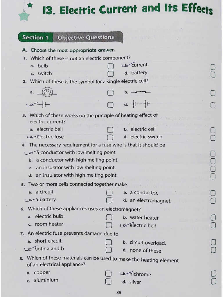 Electric Current Worksheet Sheet | PDF
