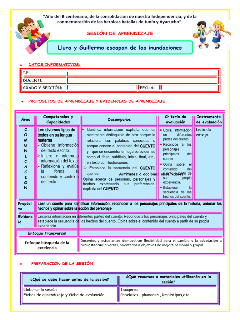 S1 - MIER - COMU - Llura y Guillermo Escapan de Las Inundaciones | PDF ...
