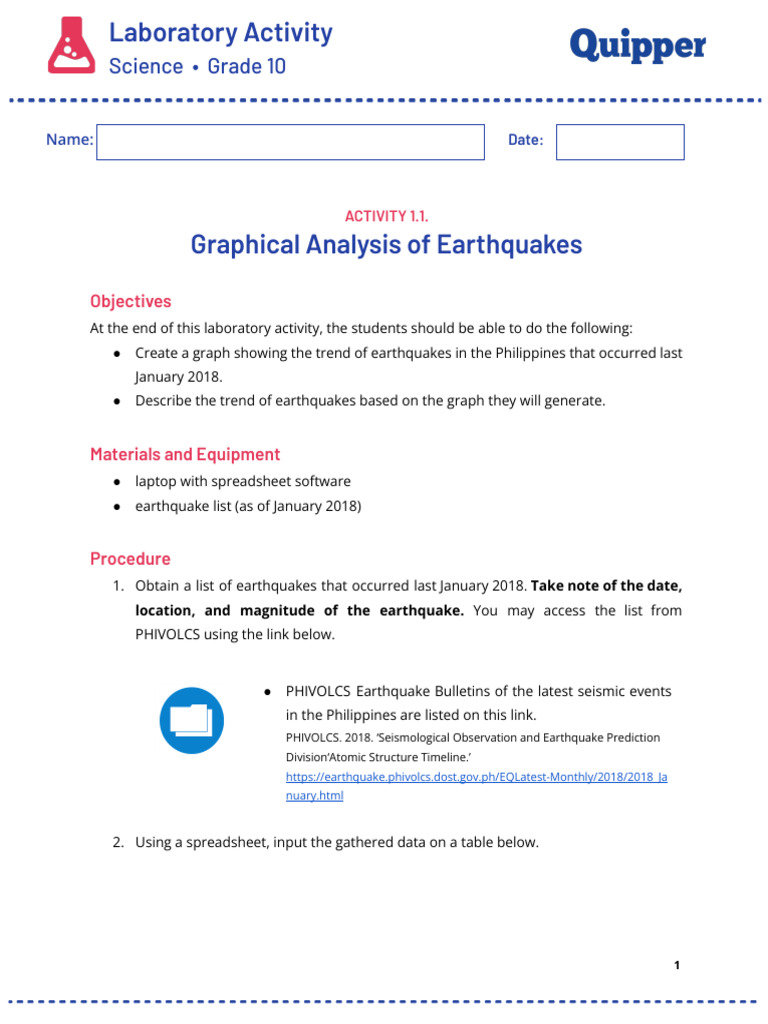 Me Sci 10 q1 01 La | PDF | Earthquakes | Seismology