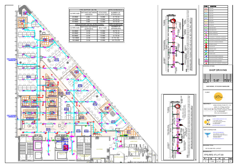 Elv Shop Drawing-Fps Layout | PDF | Pipe (Fluid Conveyance) | Building Engineering