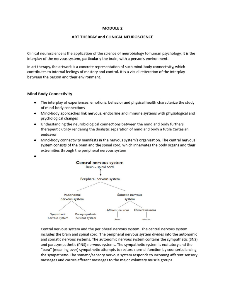 module 2 notes | PDF | Art Therapy | Psychotherapy