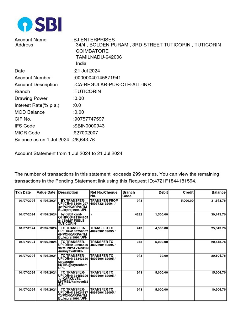 Acc Statement | PDF | Debits And Credits | Debit Card
