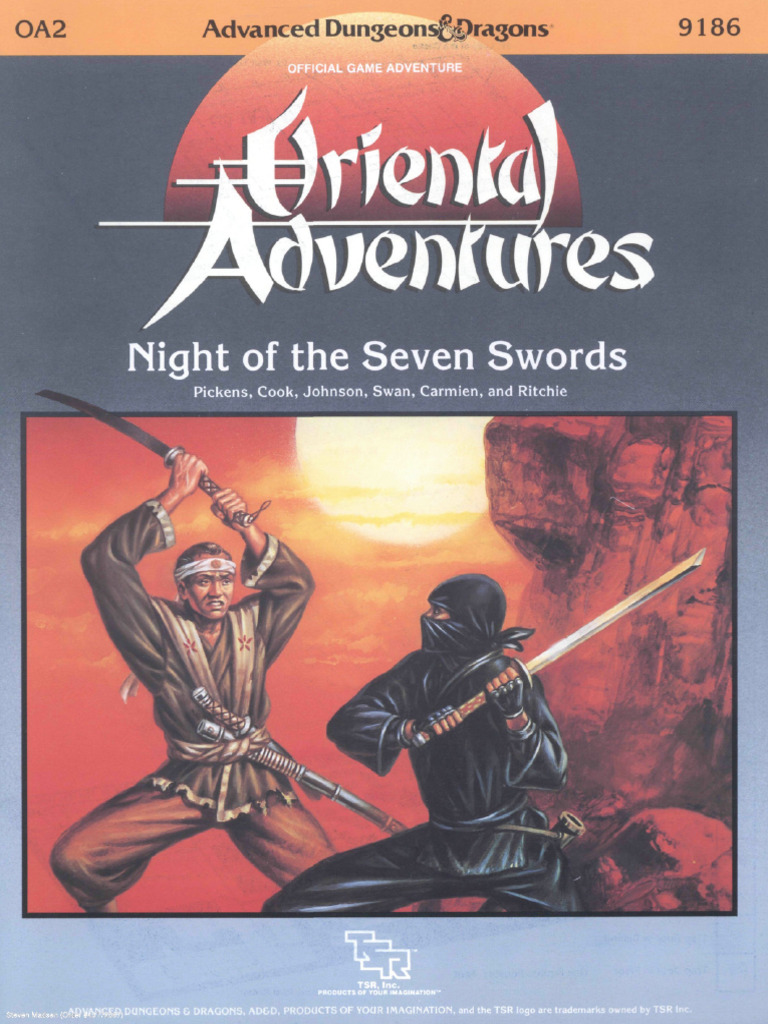 OA2 Night of The Seven Swords (1e) PDF | PDF