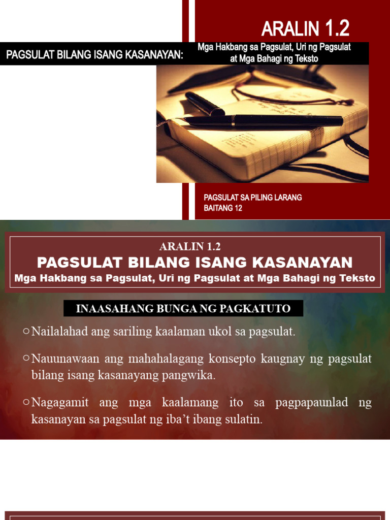 Aralin1 220819154738 332dbba8 | PDF