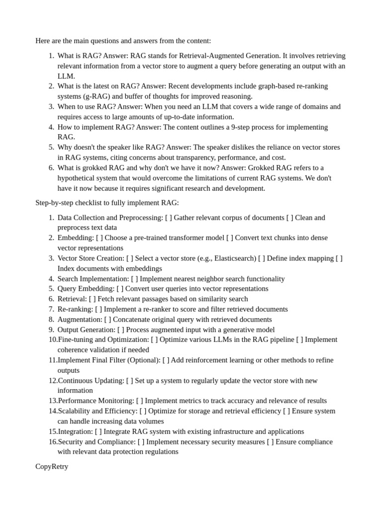 Implementing a Retrieval-Augmented Generation System | PDF | Databases ... Implementing a Retrieval-Augmented Generation System | PDF | Databases ...