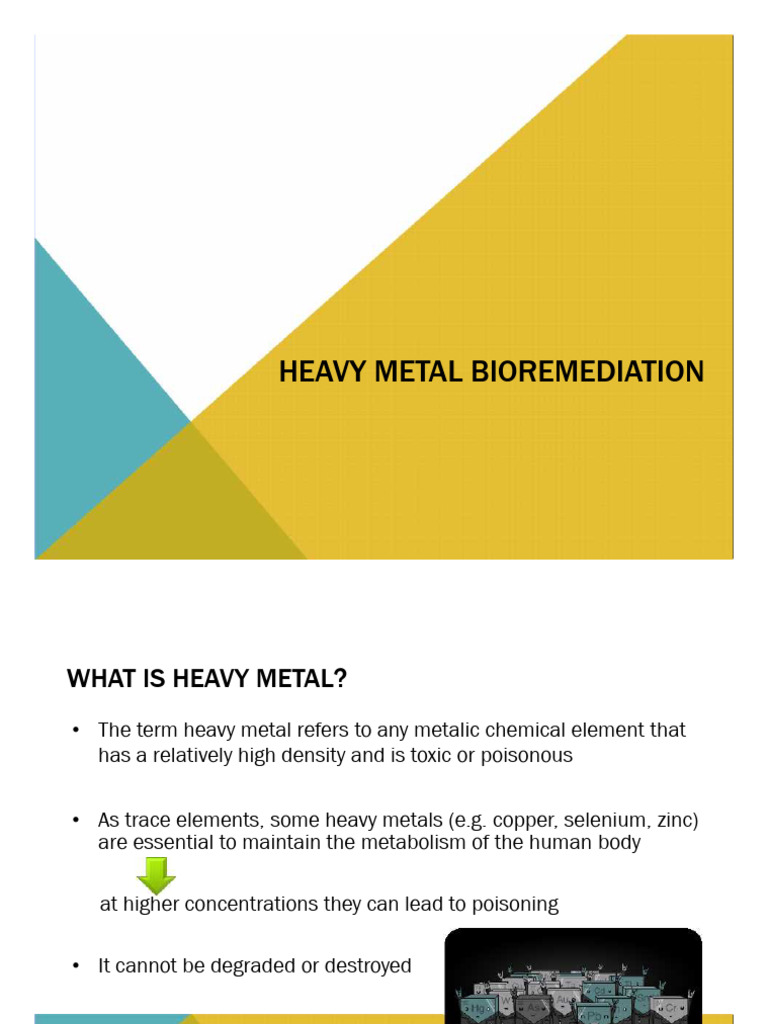 Heavy Metal Bioremediation | PDF | Acid | Chemistry