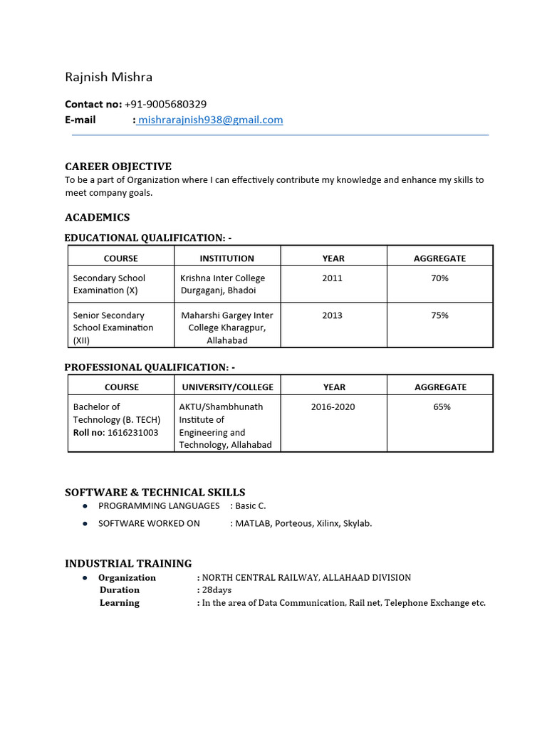 Rajnish Resume | PDF