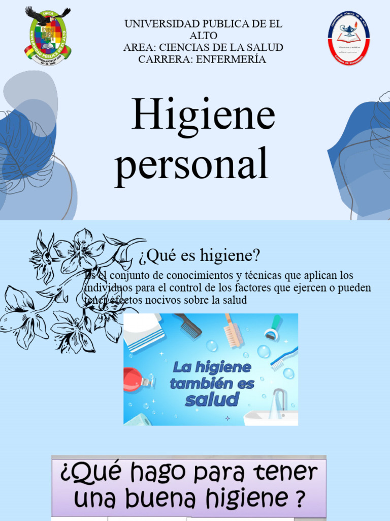 Higiene Personal - PPTX 20240508 014613 0000 | PDF | Higiene | Higiene oral