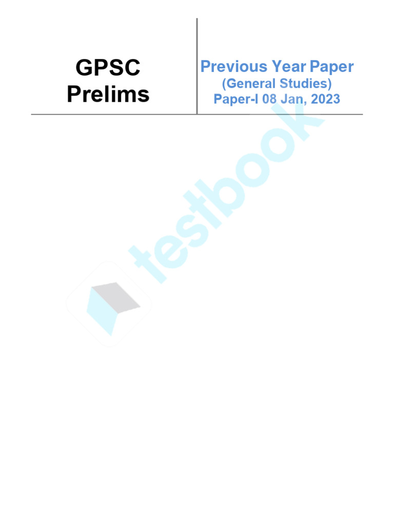 GPSC 2023 | PDF