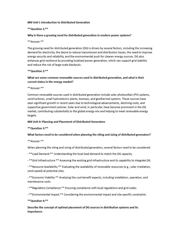 DISTRIBUTED GENERATION | PDF | Distributed Generation | Electricity ...