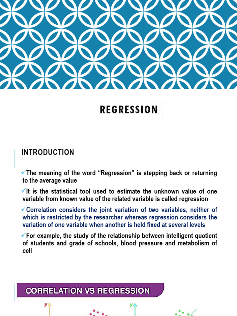 Regression | PDF | Linear Regression | Dependent And Independent Variables