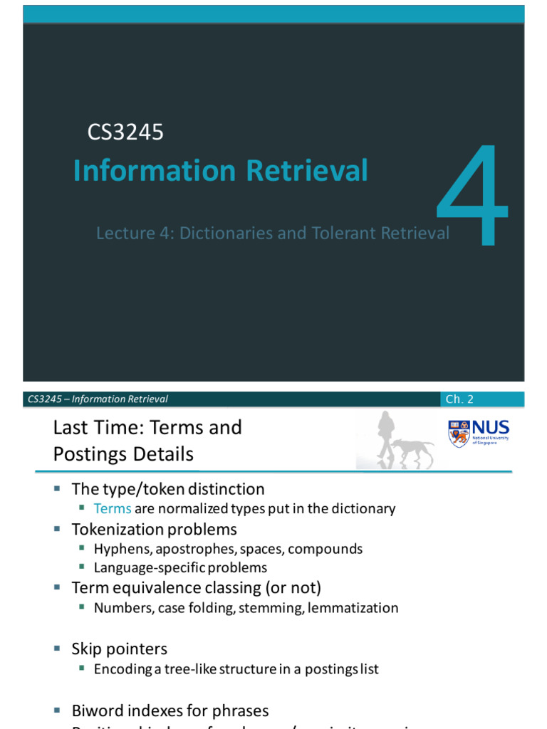 Lec4 IR | PDF | Pointer (Computer Programming) | Information Retrieval