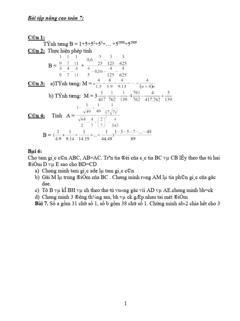 De Cuong HSG 1 | PDF