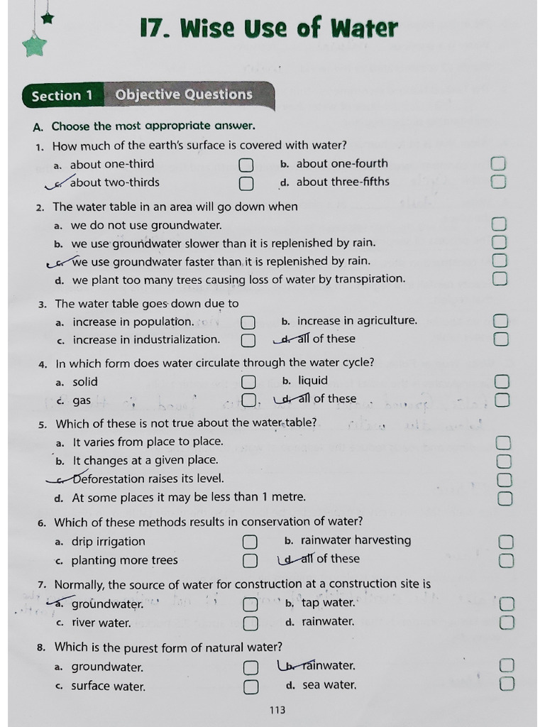Wise Use of Water Workbook. | PDF