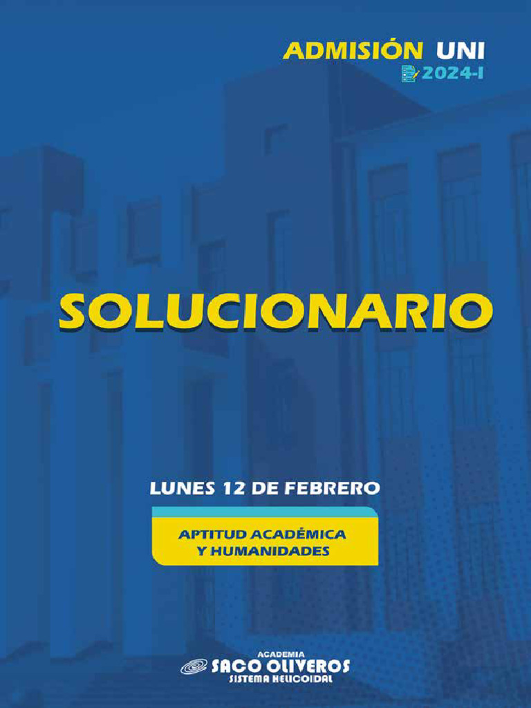 Solucionario UNI 2024-1 | PDF | Matemáticas