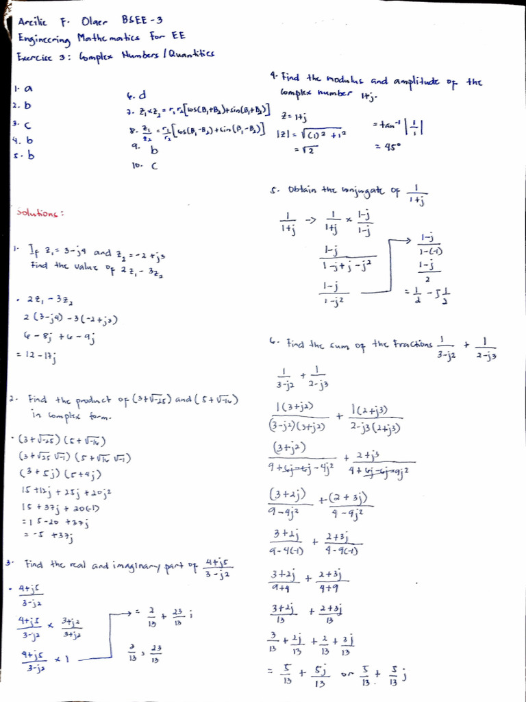 Exercise 3 Answers | PDF