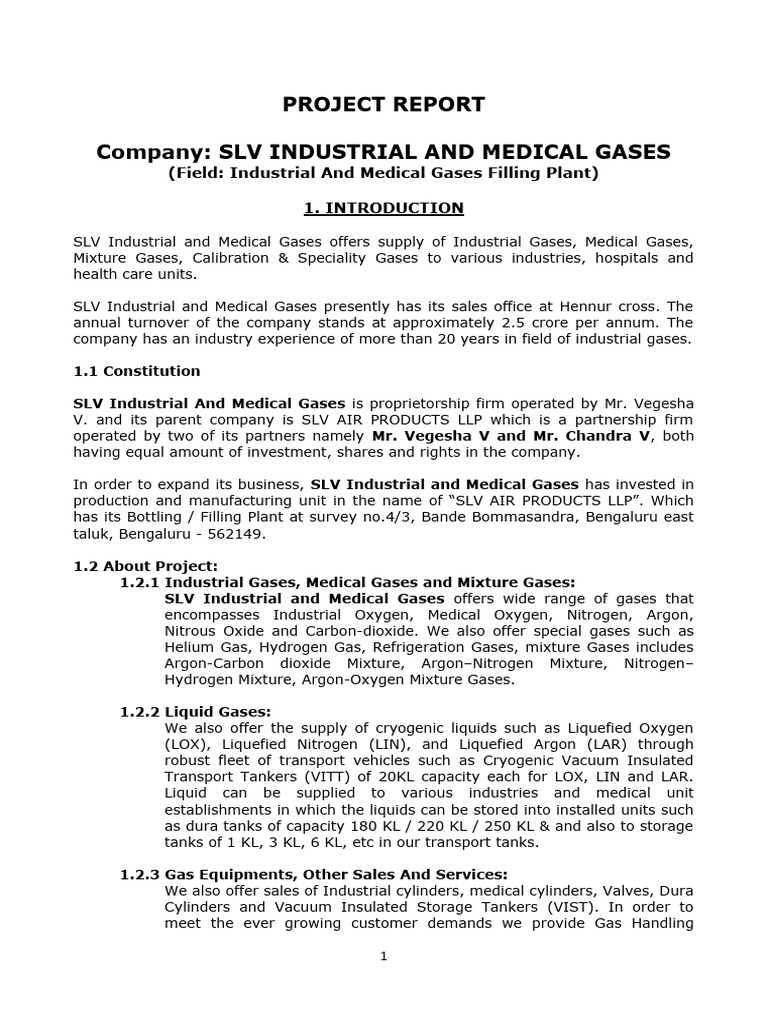 SLV Industrial & Medical Gases Overview | PDF | Cryogenics | Argon