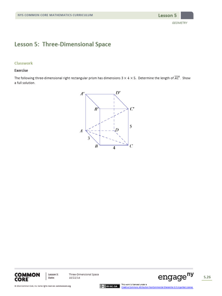Geometry m3 Topic B Lesson 5 Student | PDF | Line (Geometry ...