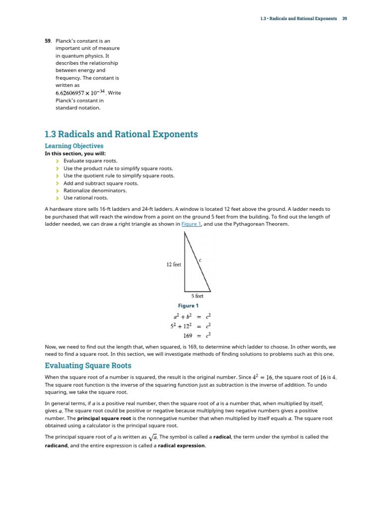 M10S1T1W3 Rational Radical Exponent | PDF | Exponentiation | Square Root