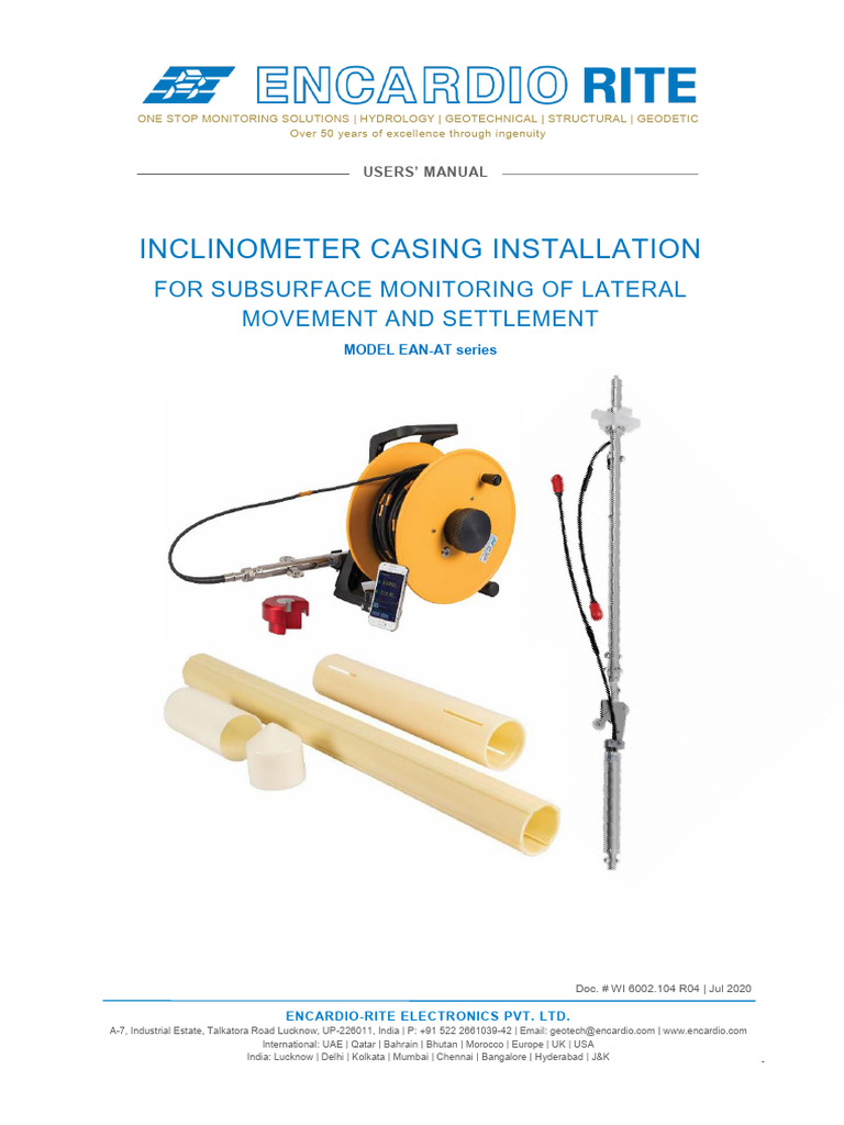 EAN-AT Inclinometer Casing Installation | PDF | Casing (Borehole) | Rivet