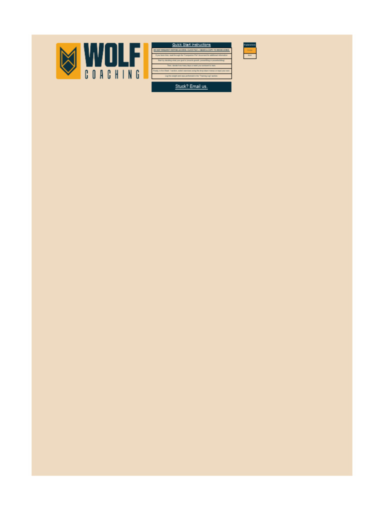 Wolf Coaching Program | PDF | Weight | Management Of Obesity