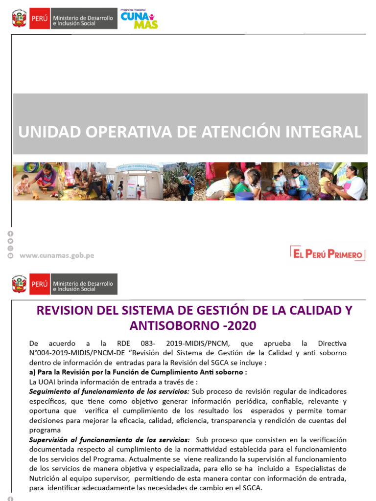 Revision Del Sistema de Gestion de La Calidad 2020 Final | PDF | Gestión de la calidad | Sistema ...