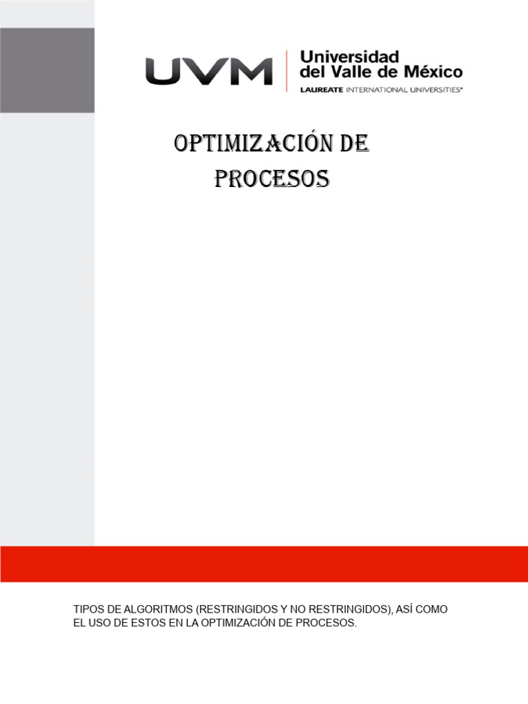 Tipos de Algoritmos | PDF | Optimización Matemática | Algoritmos