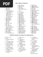 Note-taking Abbreviations List | PDF