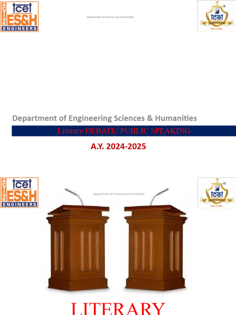 Updated Literary Debate - A.Y. 2024-25 | PDF | Public Speaking | Science