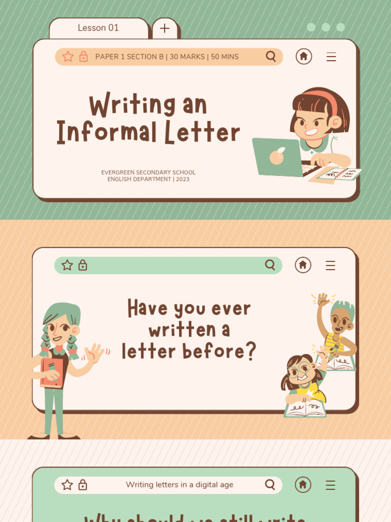 Informal Letter Writing Slides 2023 V2 | PDF