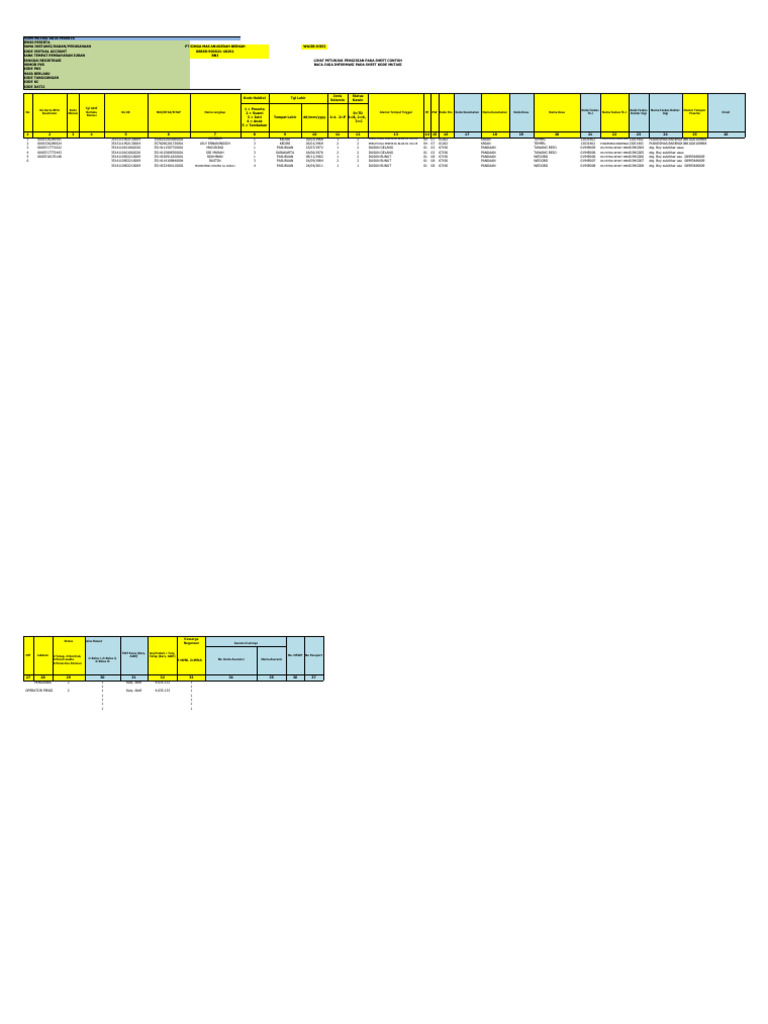 Formulir Mutasi Data Peserta | PDF