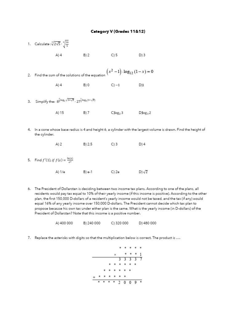 Grade 11-12 Copernicus Math | PDF | Multiplication | Arithmetic