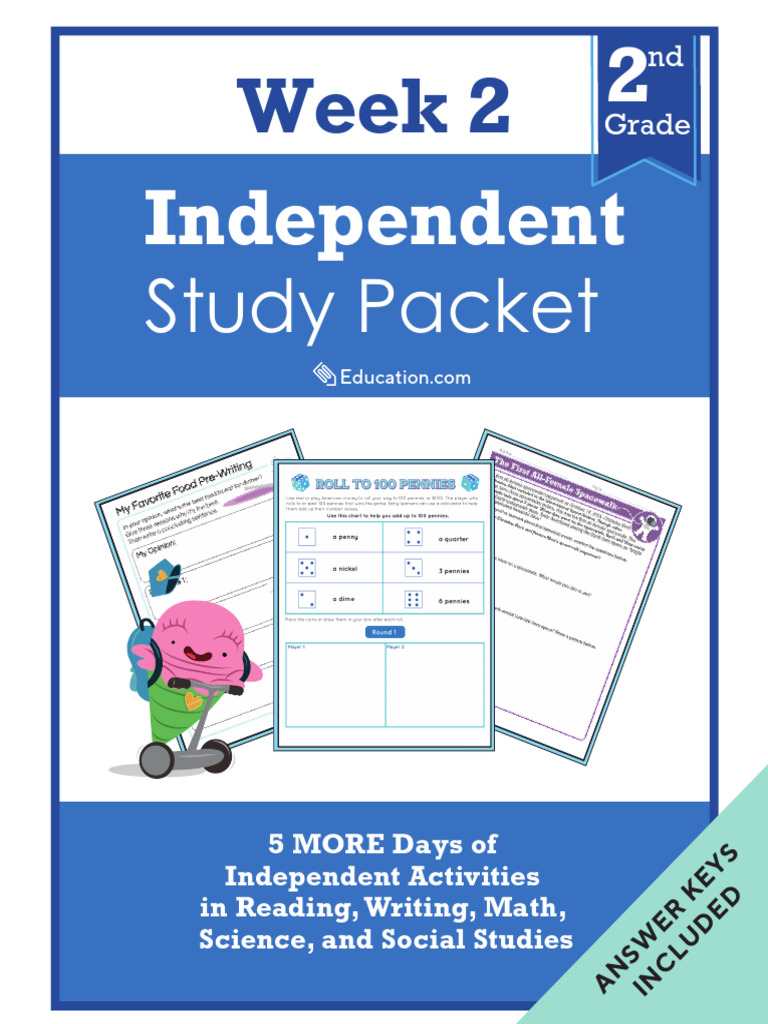 Independent Study Packet 2nd Grade Week 2 | PDF