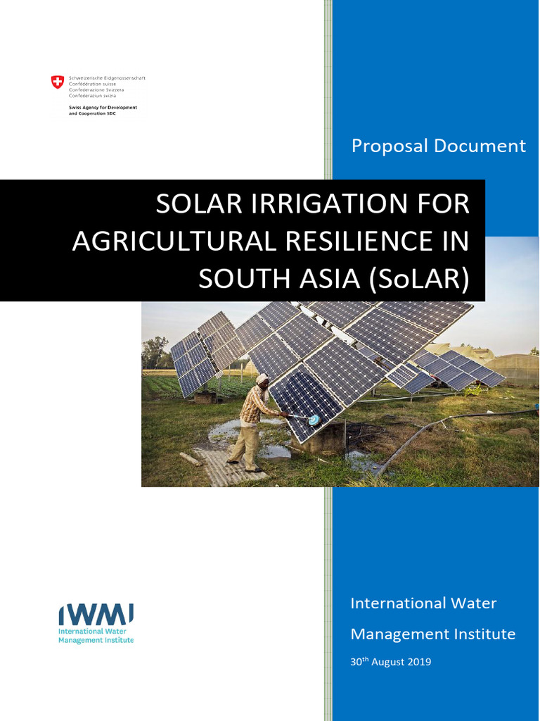 SoLAR Proposal Document - 2019 | PDF | Photovoltaics | Groundwater