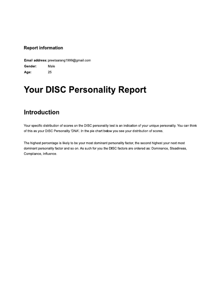 DISC Personality Report | PDF