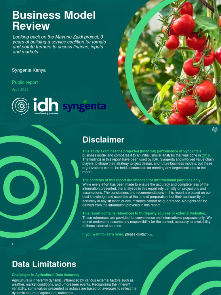 Syngenta Kenya's Mavuno Zaidi Project Review | PDF | Smallholding ...
