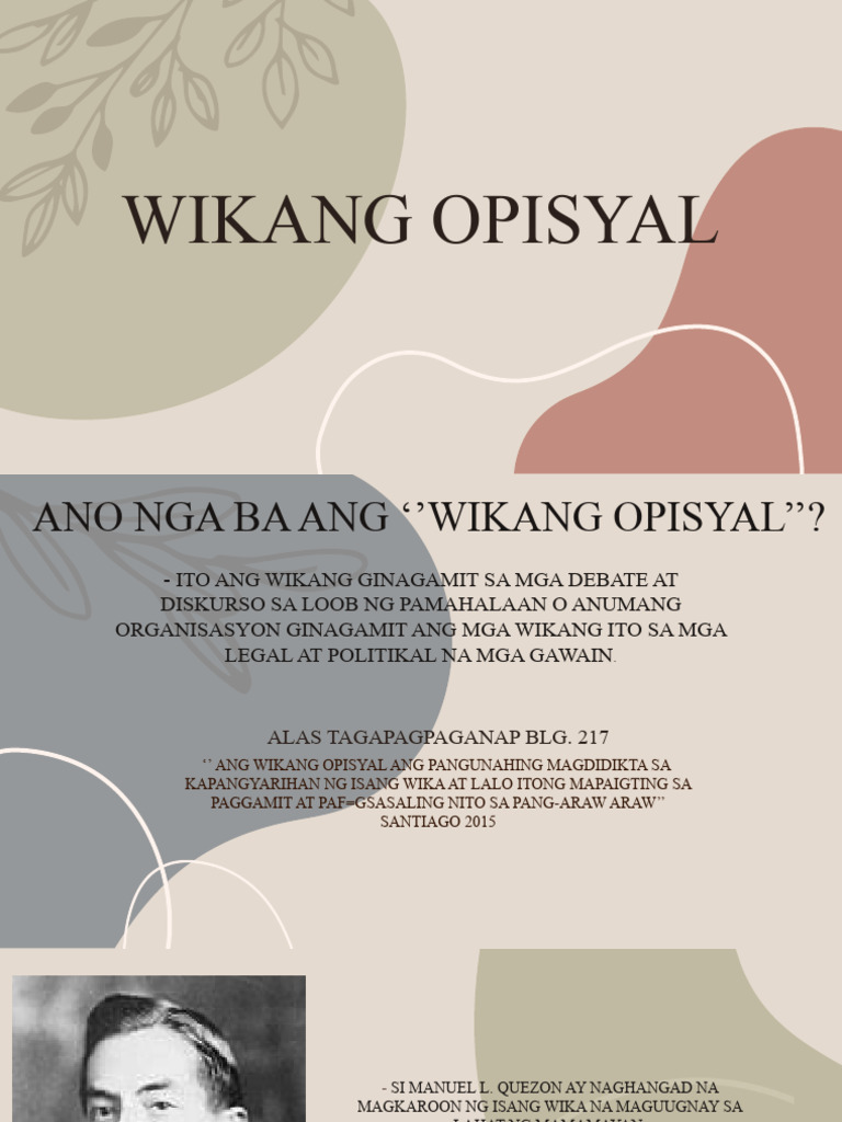 Wikang Opisyal | PDF