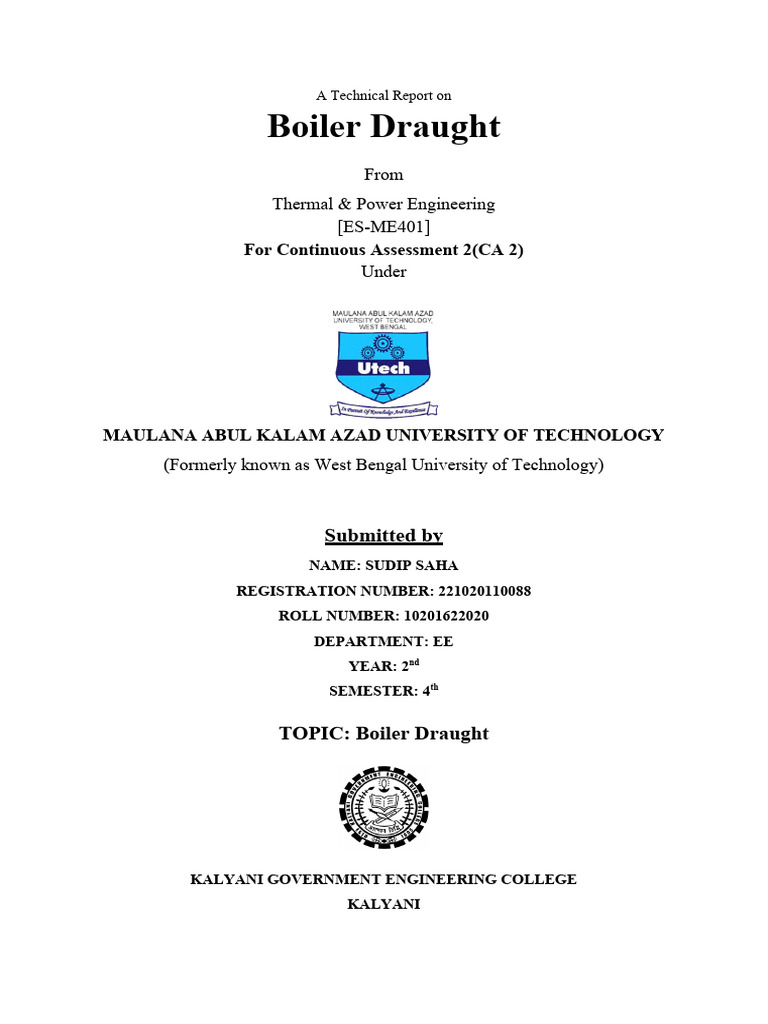 Ee Sudip Saha Thermal PDF | PDF | Boiler | Chimney
