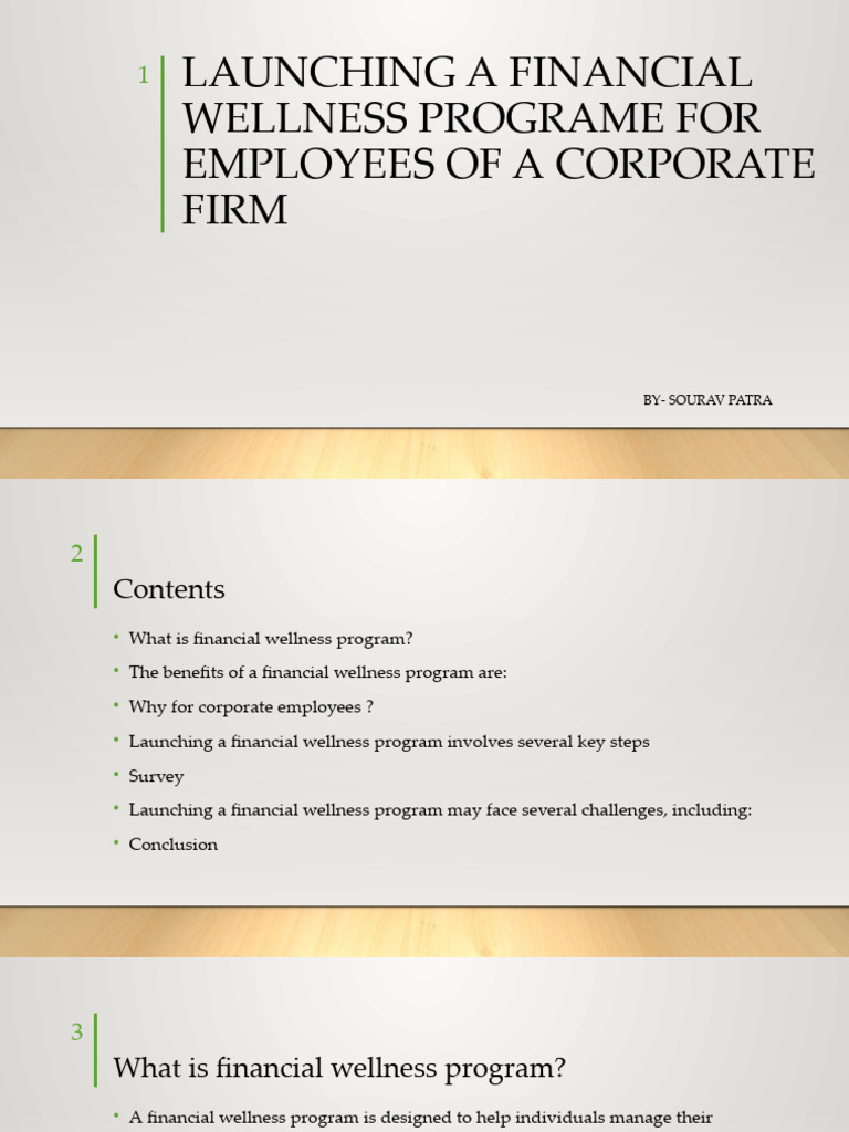 Corporate Financial Wellness Program Guide | PDF | Employee Retention ...