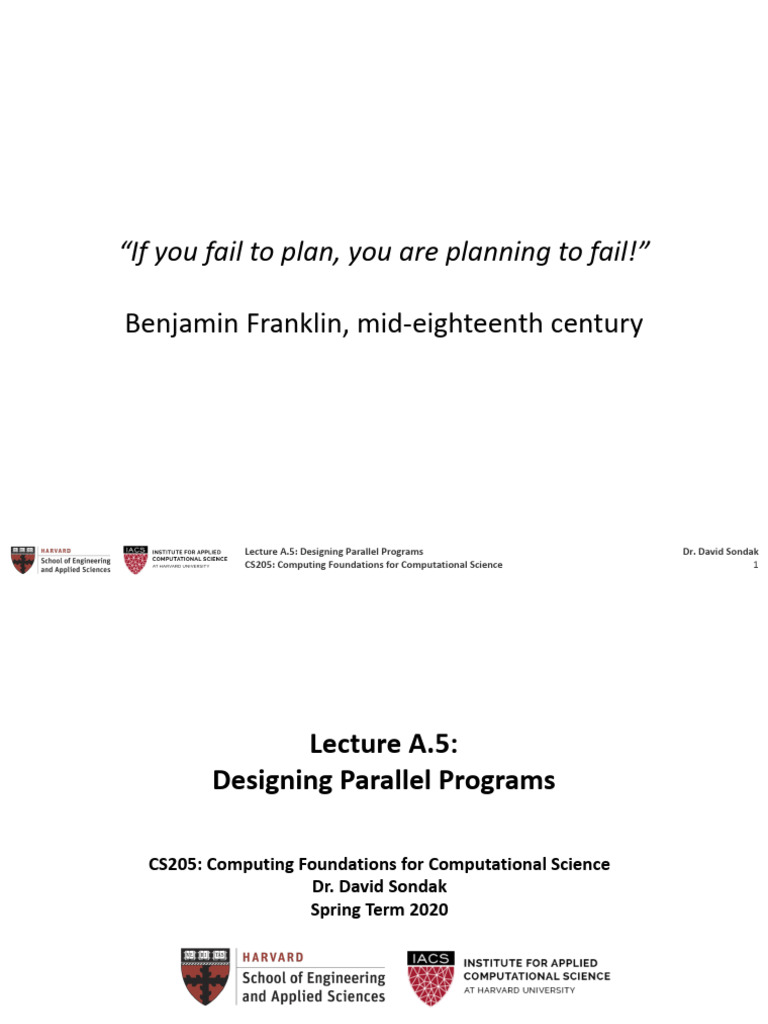 Lecture A5 Pdf Parallel Computing Information Technology