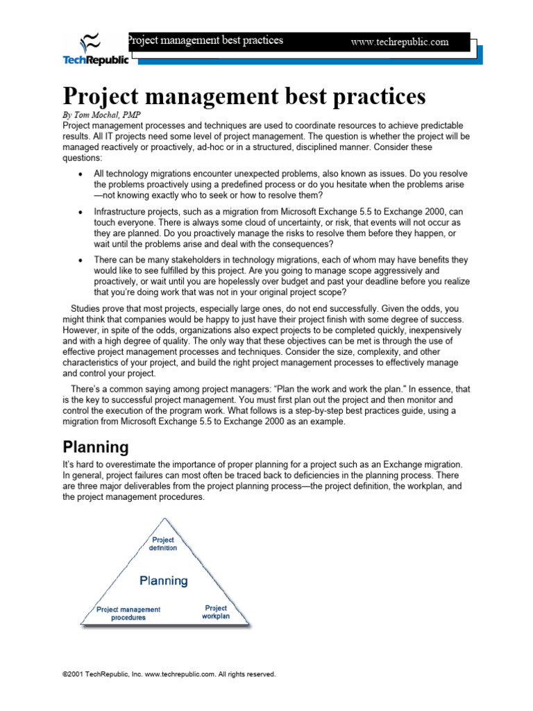 PM Best Practices | PDF | Project Management | Risk