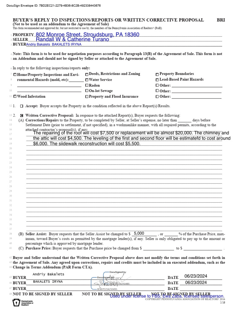 802 Monroe Buyer's Reply Addendum | PDF | Sales | Business Law