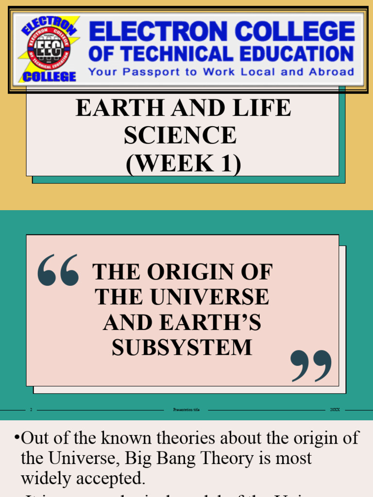 Earth and Science Week 1 | PDF | Earth Sciences | Universe