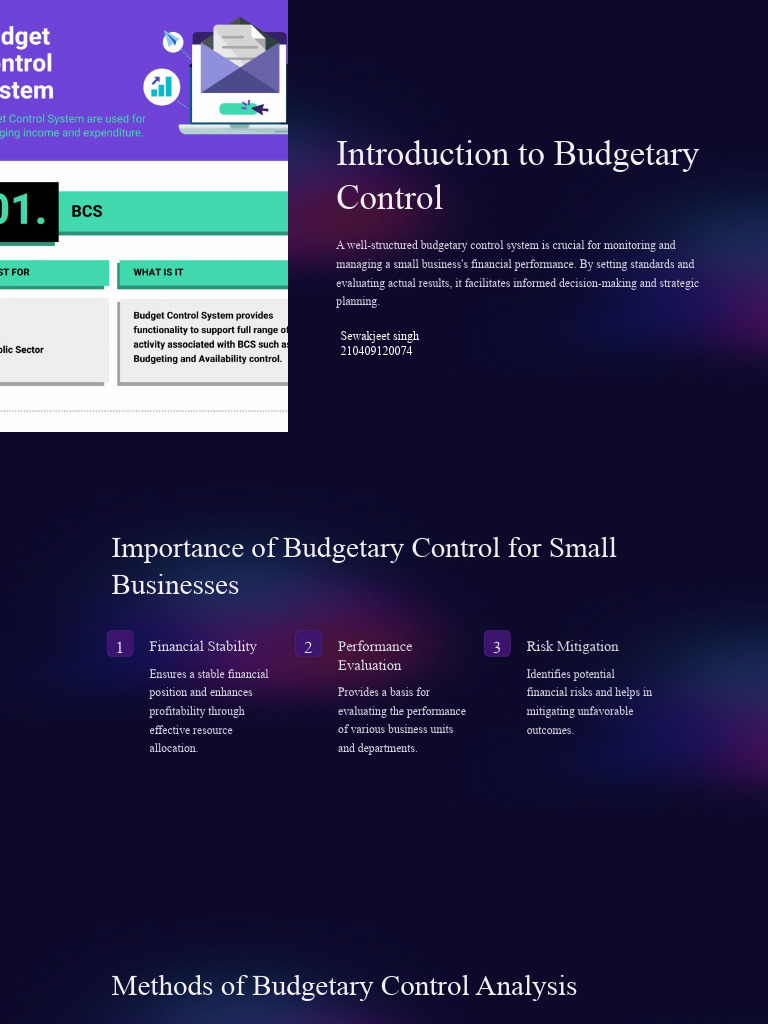 Introduction To Budgetary Control | PDF | Budget | Performance Indicator