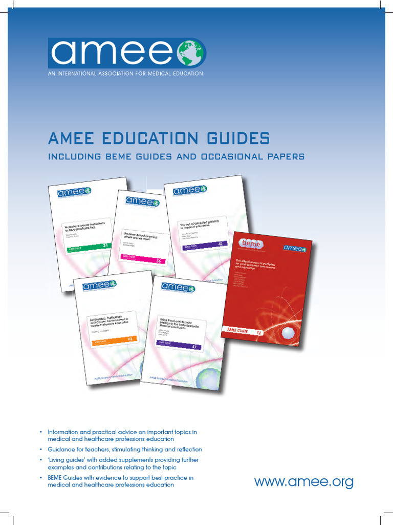 AMEE Publication Flyer | PDF | Medical Education | Systematic Review