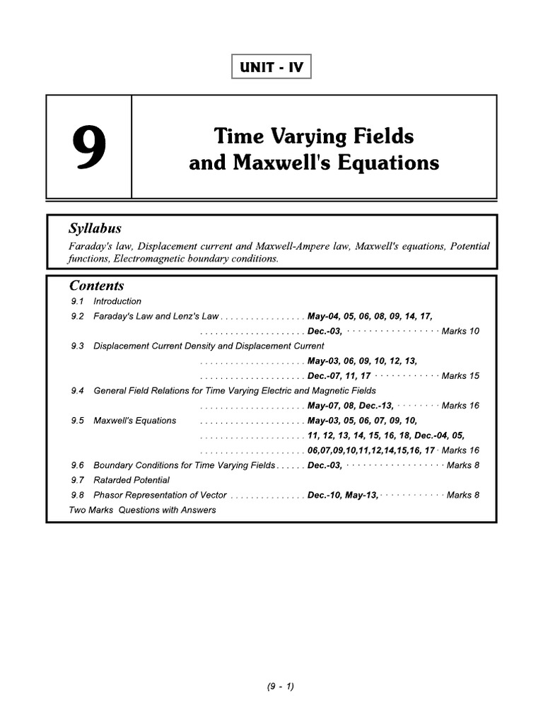 Unit 4 | PDF | Electromagnetism | Electrical Engineering