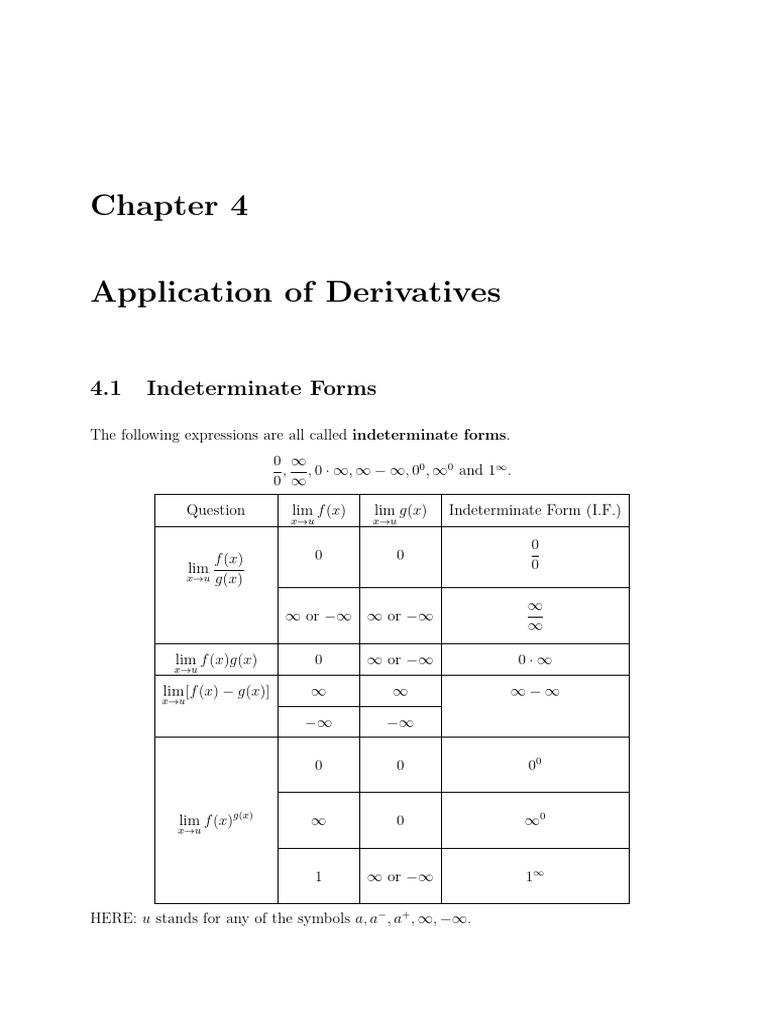 Chapter4 Application of Derivative | PDF | Mathematical Concepts | Mathematical Relations