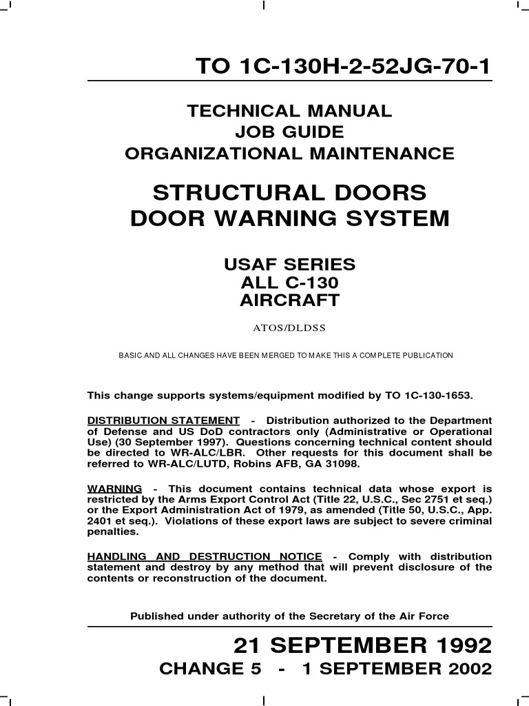 Door Warning System | PDF | Switch | Airplane